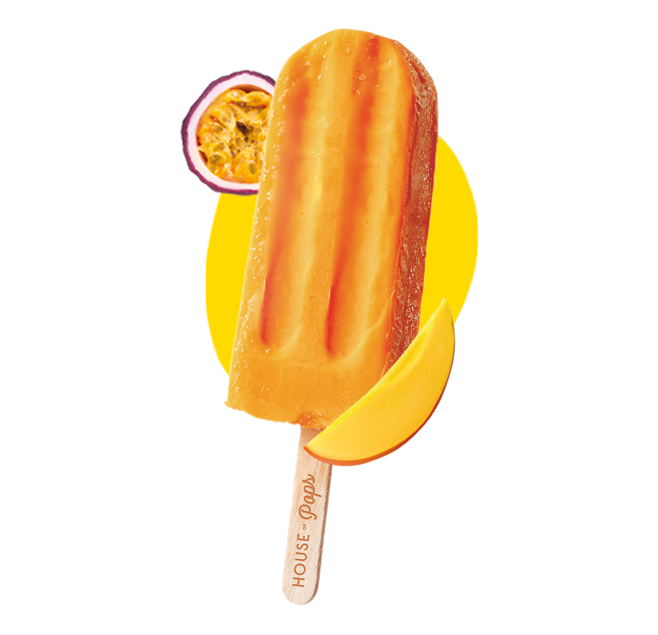 Real Fruit Mango & Passion Fruit Ice Cream Pops | House of Pops