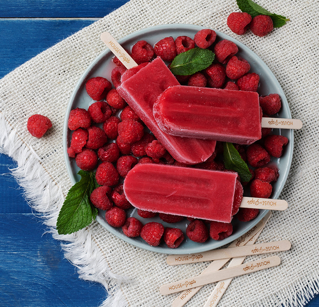 Raspberry Ice Cream Pops | House of Pops